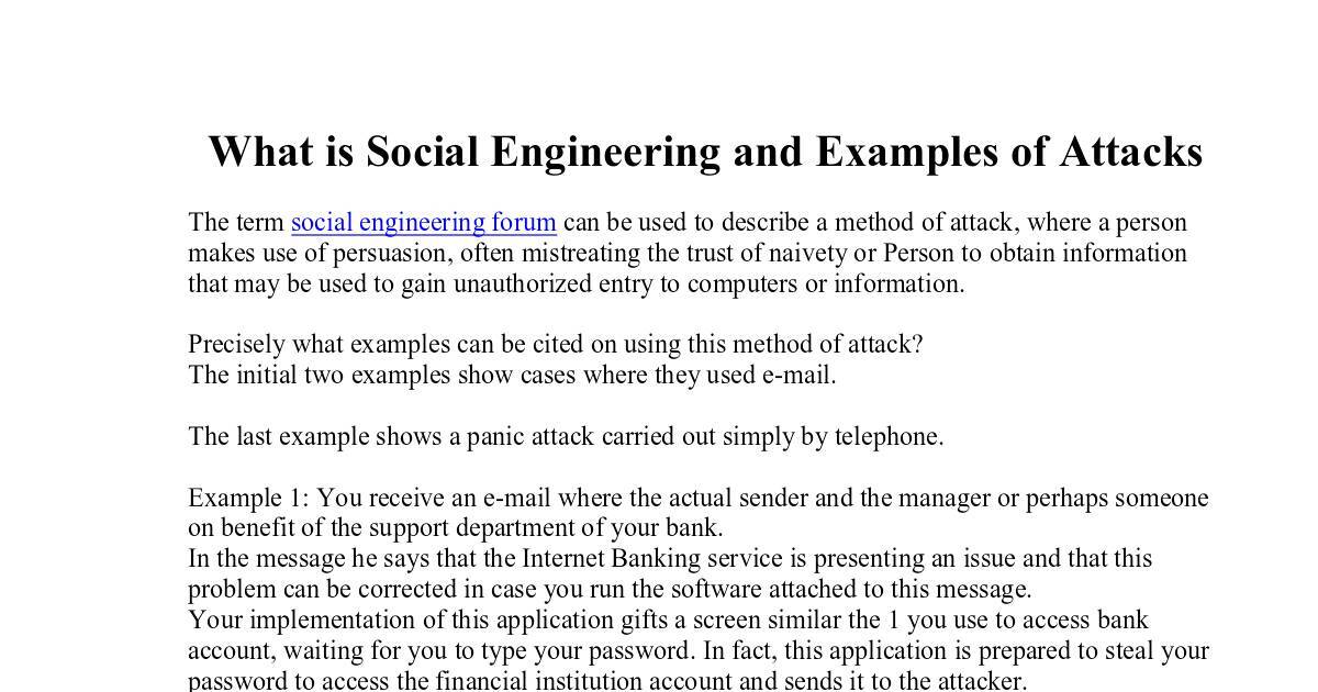 What is Social Engineering and Examples of Attacks | DocHub