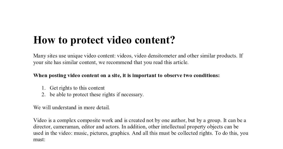 How to protect your video content.pdf.pdf | DocHub