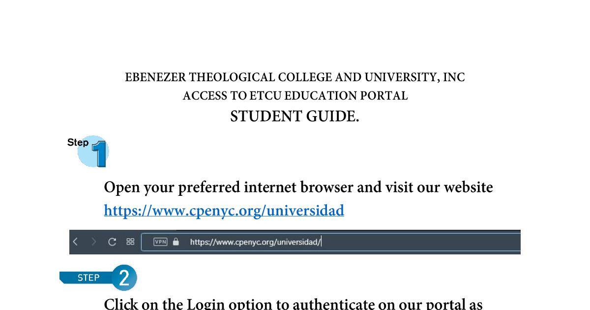 Access to ETCU PORTAL INSTRUCTIONS.pdf | DocHub