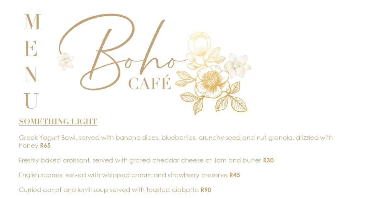 MENU & DRINKS (BOHO CAFÉ).pdf | DocHub