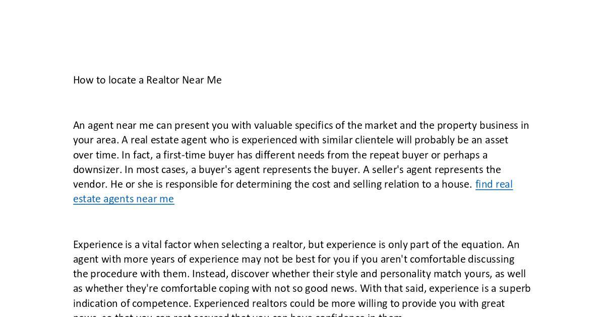 How to locate a Realtor Near Me4.pdf | DocHub