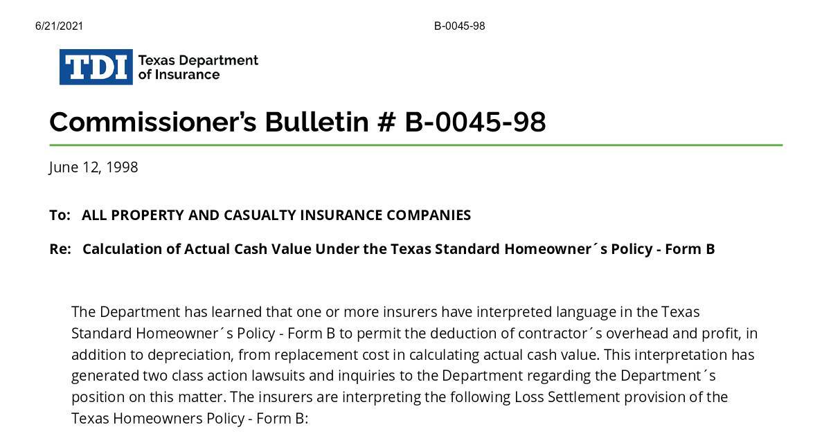 TDI Bulletin B-0045-98.pdf | DocHub