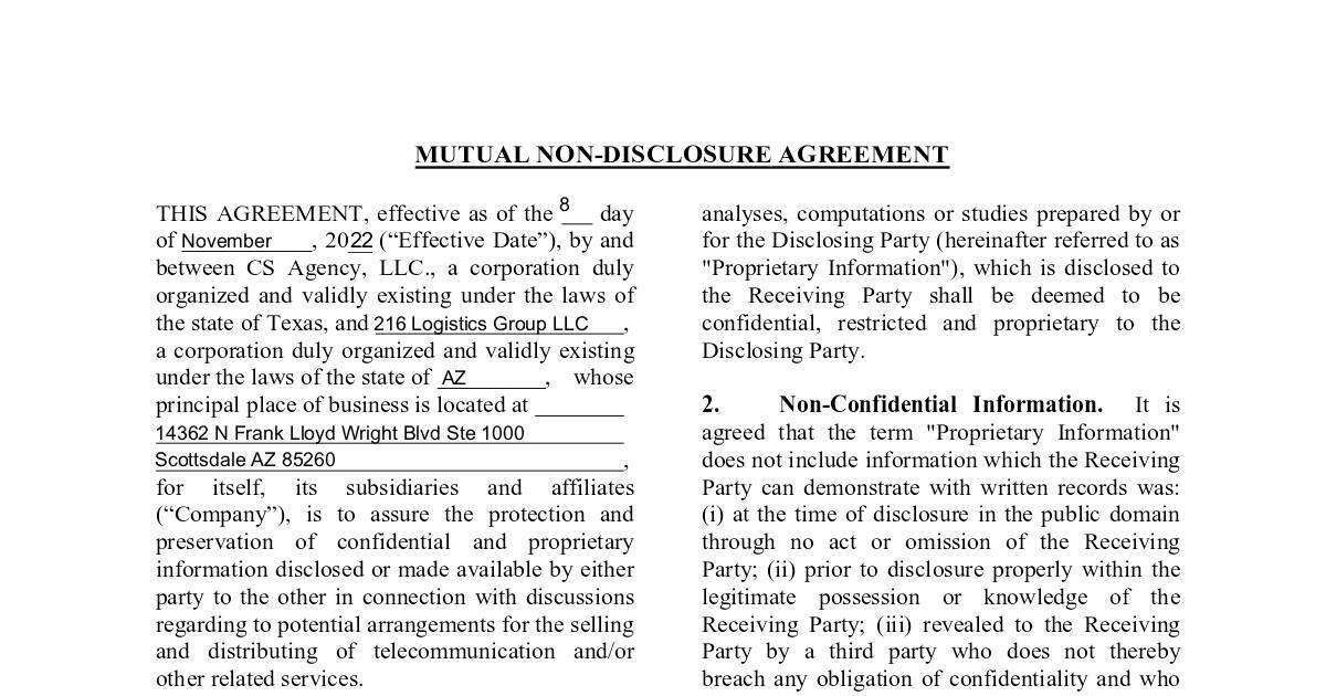 Mutual NDA.pdf | DocHub