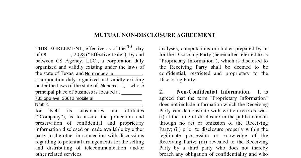 Mutual NDA.pdf | DocHub