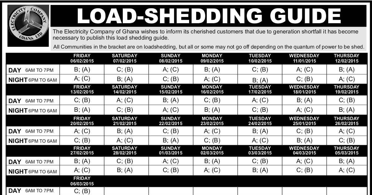 40309new ecg load shedding table | DocHub