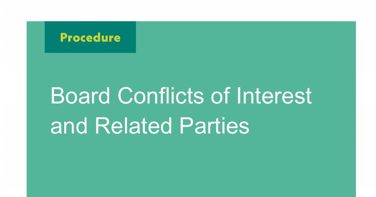Board Conflicts of Interest and Related Parties Procedure[2].pdf | DocHub