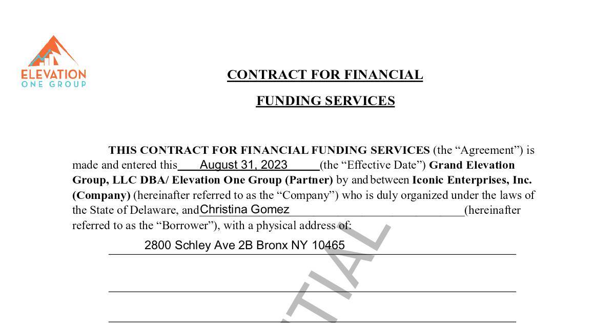 Elevation One Group Client Agreement/Application_AE | DocHub