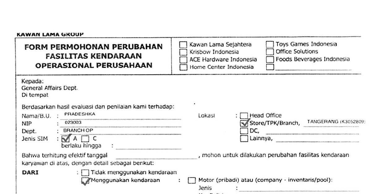 11. GA - Approval Req Form pengajuan kendaraan Pradeskha.pdf | DocHub