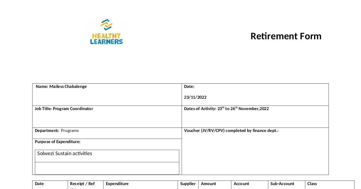 Retirement form | DocHub