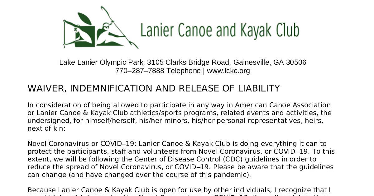 LCKC Waiver 2020 | DocHub