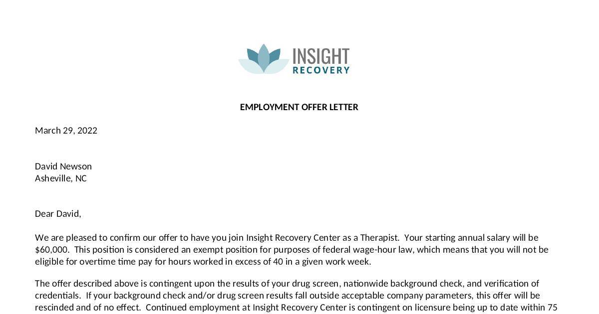 David Newson - Therapist Offer Letter (1).docx | DocHub