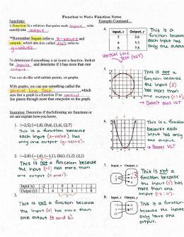 Function Vs Not A Function Notes DocHub