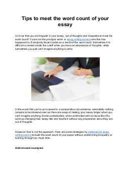 Tips To Meet The Word Count Of Your Essay pdf DocHub