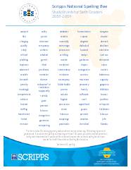 2nd Grade Spelling Bee List 2nd Grade Spelling Bee List