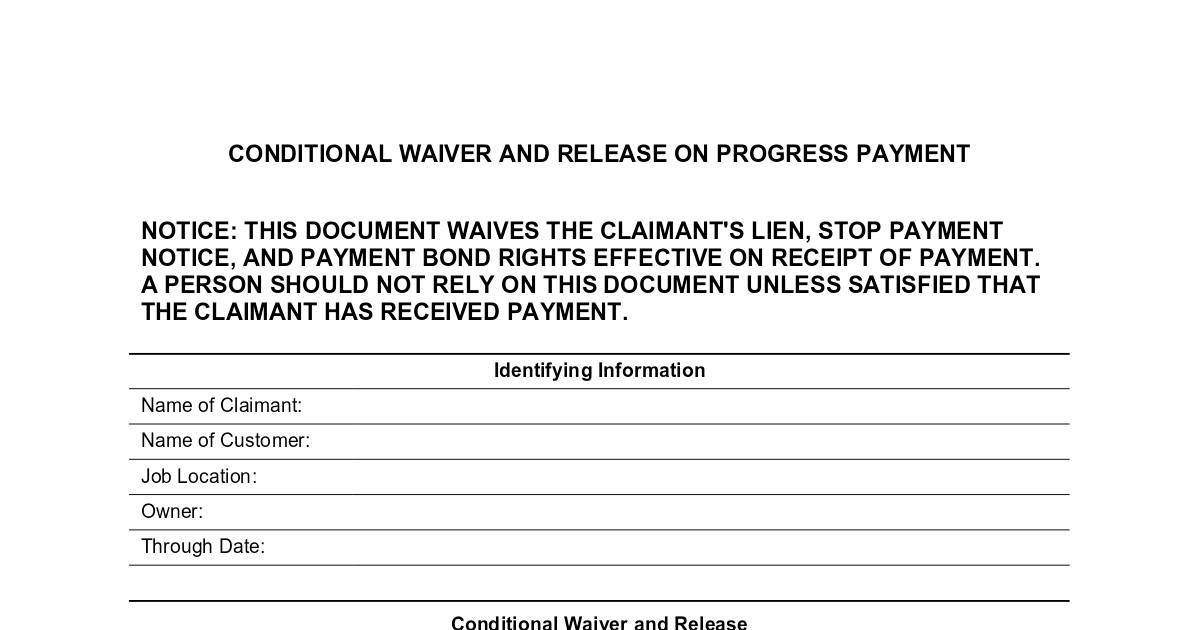 ConditionalWaiverAndReleaseOnProgressPayment (2).pdf | DocHub