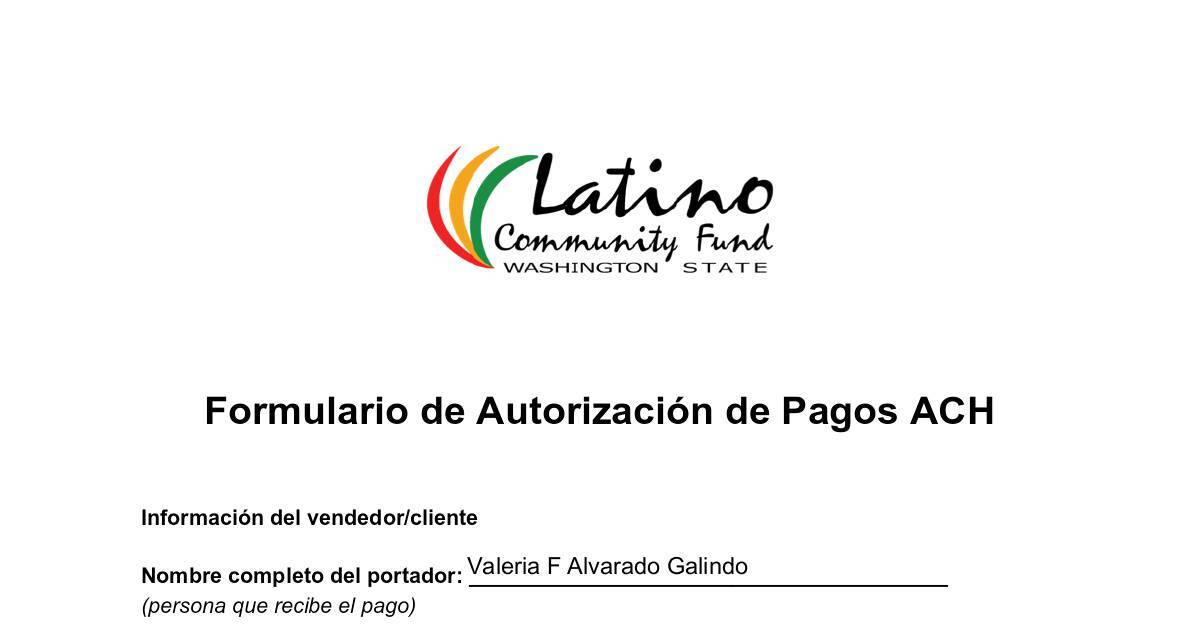 ACH Authorization Form 2024 (Spanish).pdf | DocHub