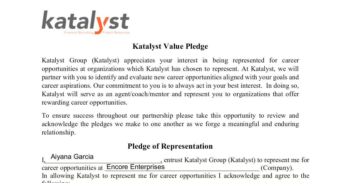 Katalyst Executive Search Value Pledge 2025.pdf | DocHub