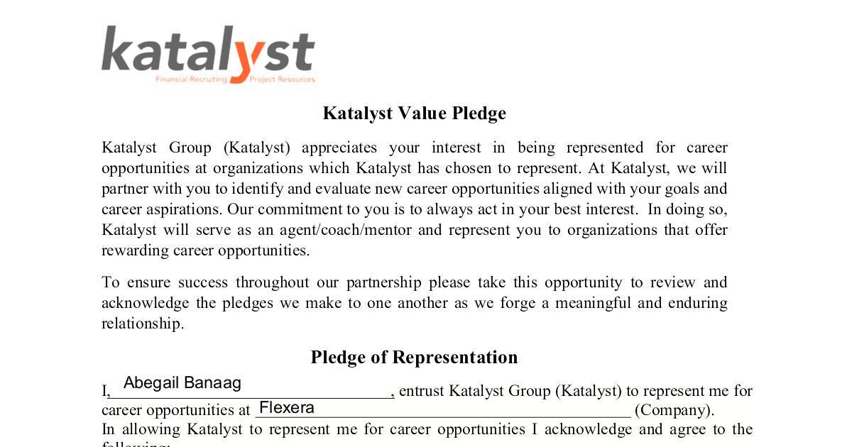 Katalyst Executive Search Value Pledge 2025.pdf | DocHub
