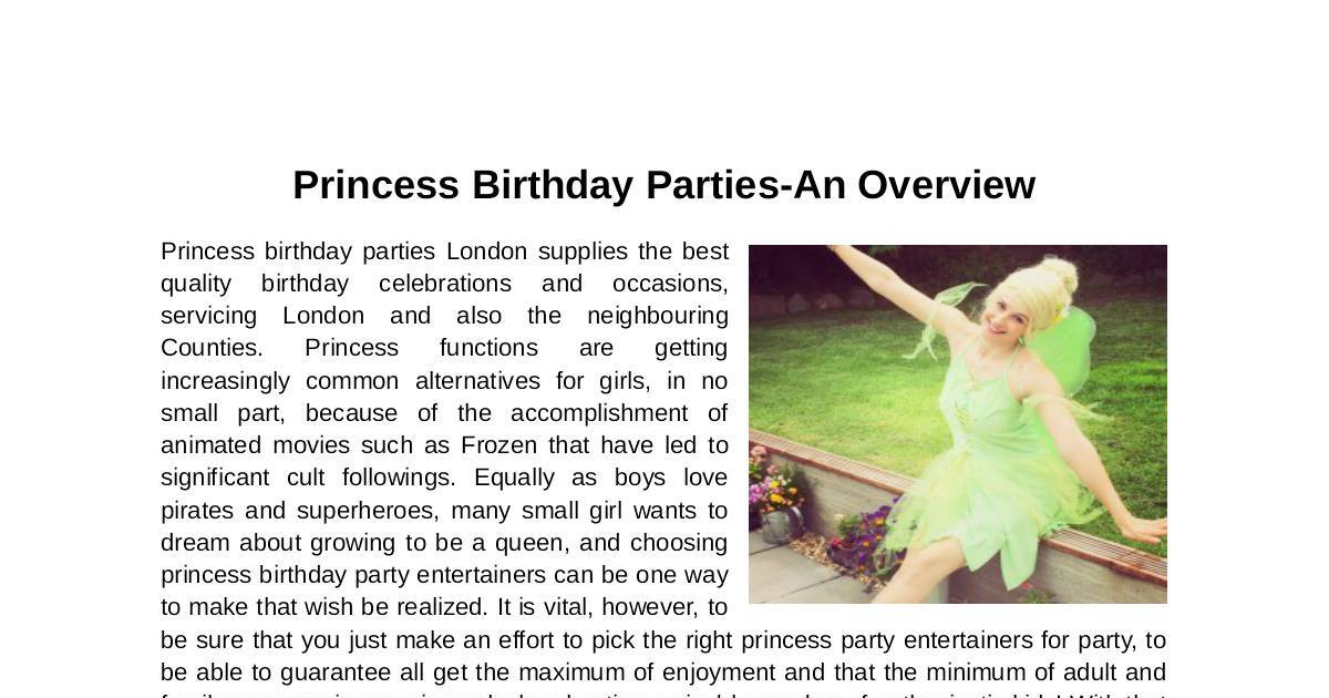 Princess Birthday Parties-An Overview | DocHub