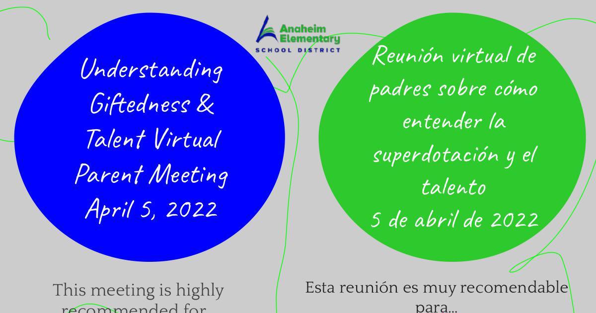 Virtual Parent Meeting_ Understanding Giftedness and Talent (April 5 ...