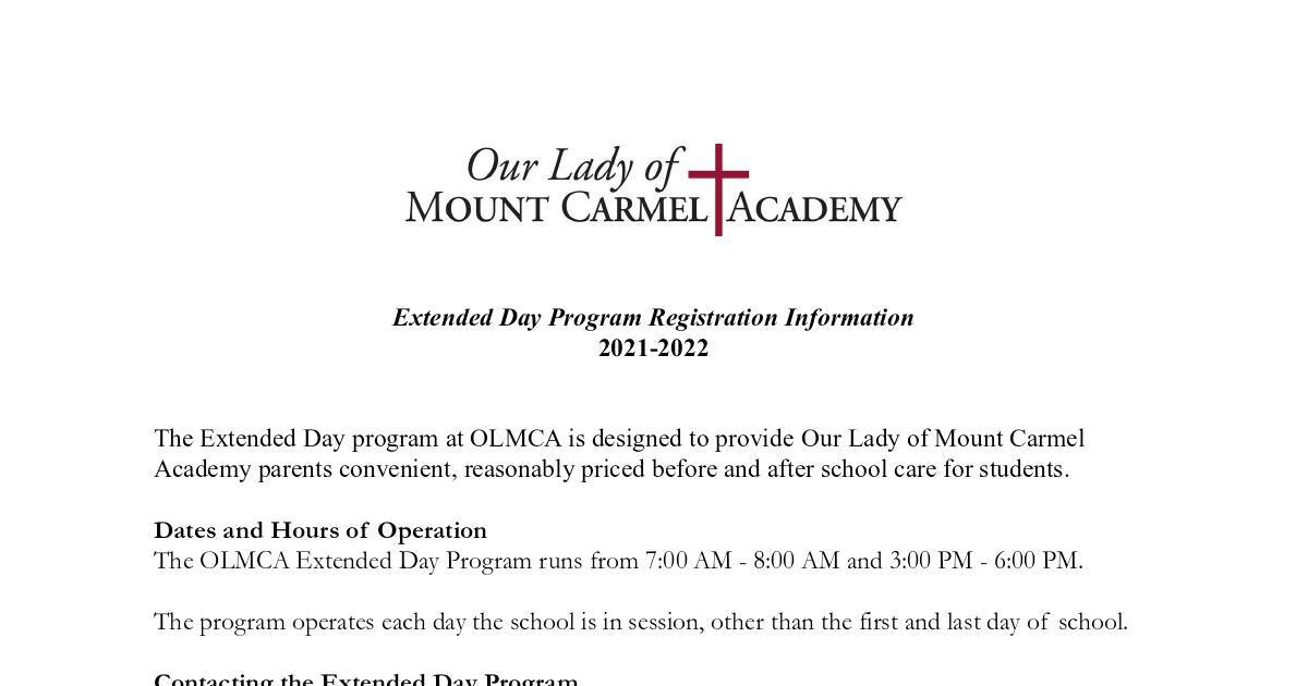 21-22Extended Day Form | DocHub