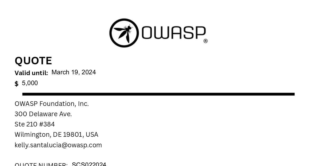 Digitial.ai QUOTE_ OWASP SILVER CORPORATE SUPPORTER.pdf | DocHub Digitial.ai QUOTE_ OWASP SILVER CORPORATE SUPPORTER.pdf | DocHub