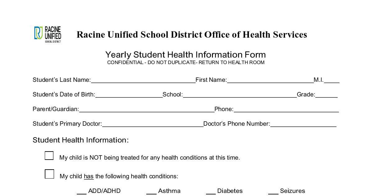 Student Health Information Form.English1920 (1).pdf | DocHub