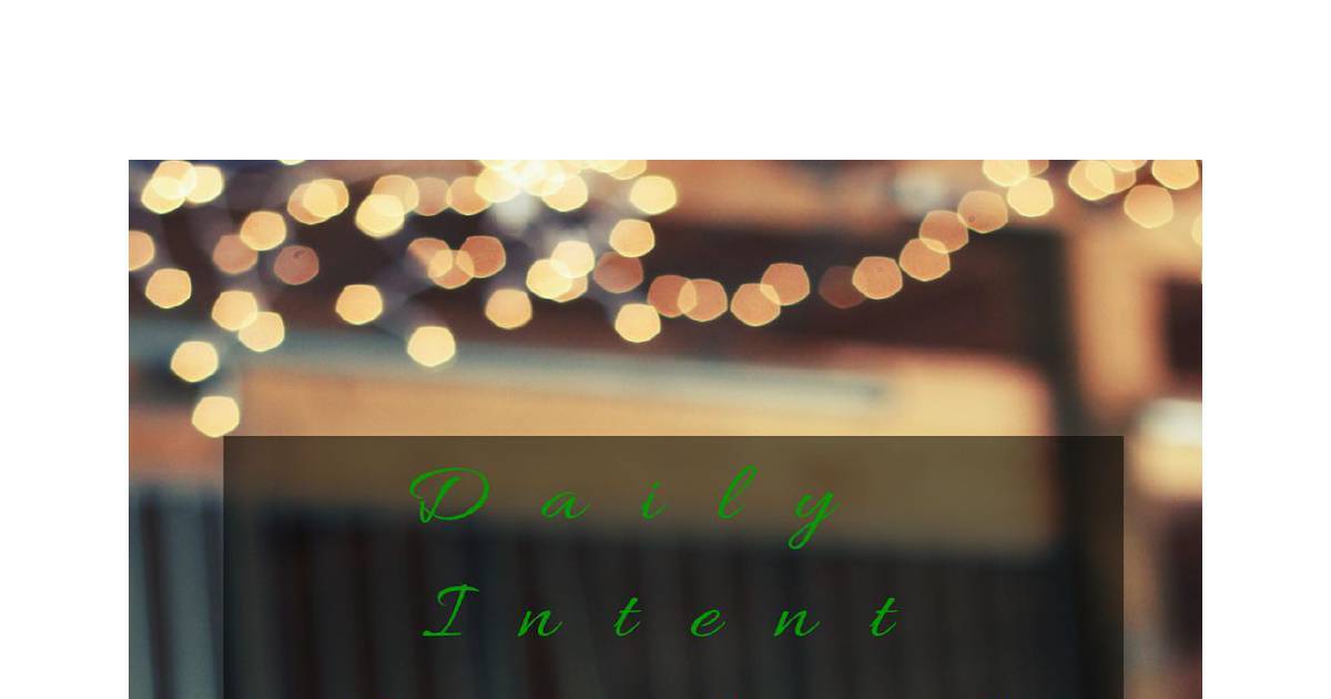 Daily Intent Notebook | DocHub