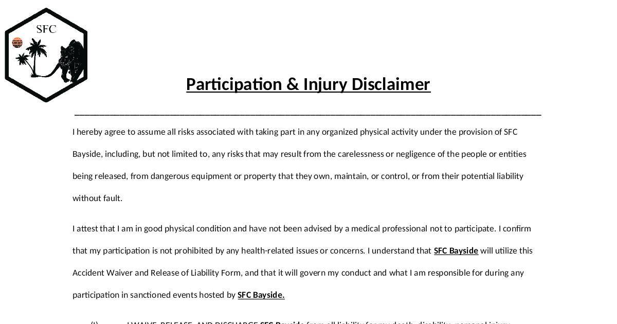 Participation Disclaimer.docx | DocHub