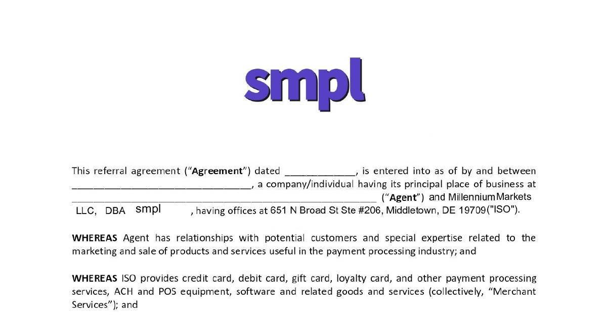 smpl Agent Agreement RZ.pdf | DocHub