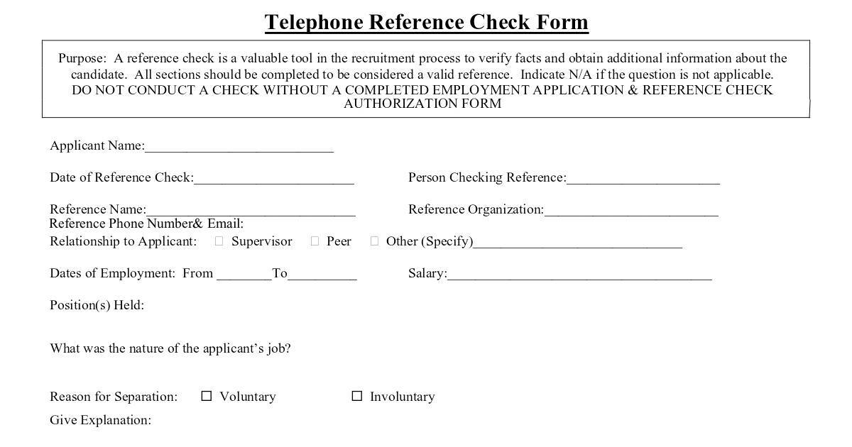 Hill Valley NC Reference Check Form.pdf | DocHub