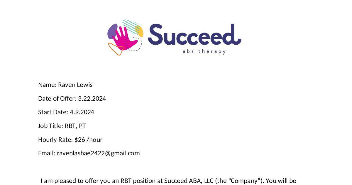 RBT Indiana offer letter.docx | DocHub