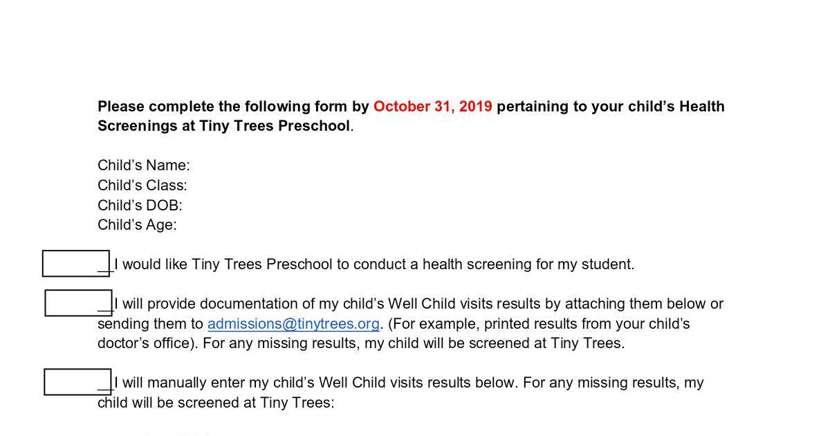 Health Screenings Well Child Form.pdf | DocHub