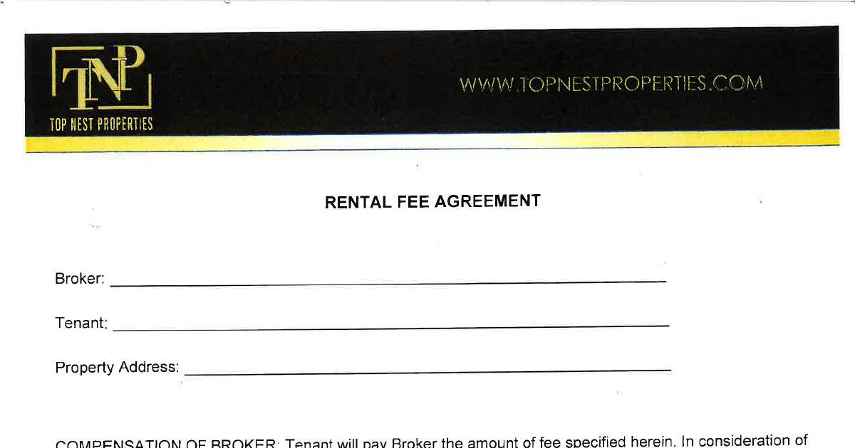 Rental Fee Agreement | DocHub