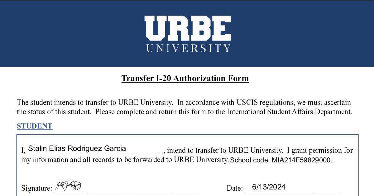 Transfer I-20 Form.pdf | DocHub