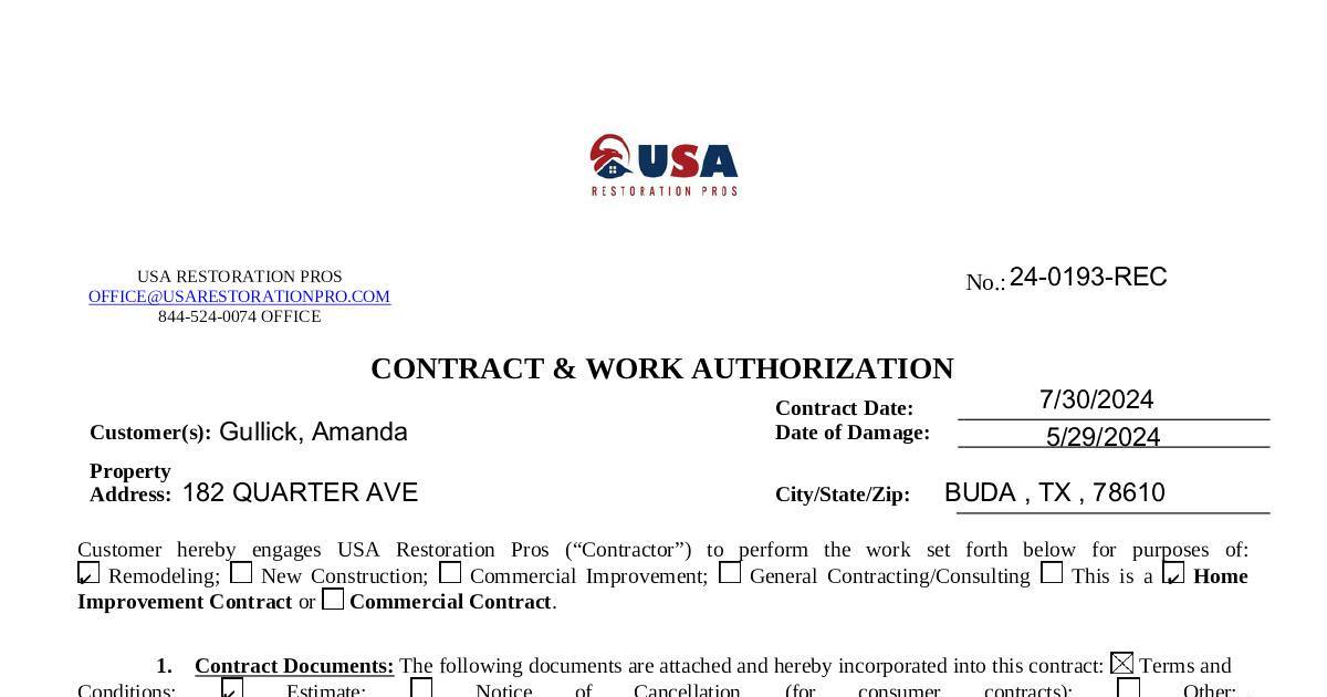 Retail Contract & Work Authorization Cash pay client.docx | DocHub