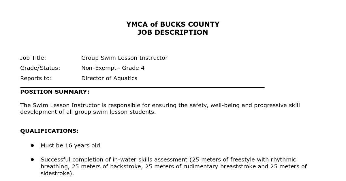 Group Swim Lesson Instructor 2019 YMCA of Bucks County (8).pdf | DocHub