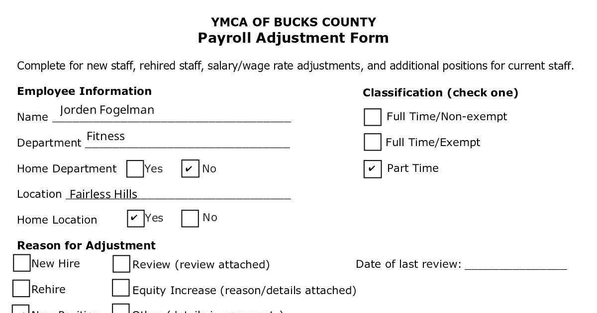 PayrollAdjustmentForm_Jorden_Fogelman.pdf | DocHub